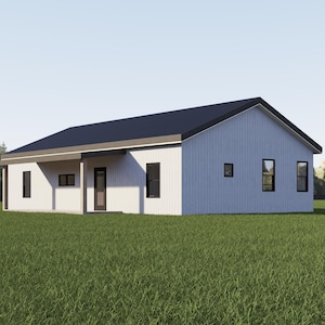Barndominium, House Plan, 3 Bedroom 2 Bathroom, 1500 Sq Ft, 50x30 Floor ...