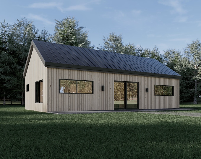 30x26 House -- 2-bedroom 1-bath -- 780 Sq Ft -- PDF Floor Plan ...
