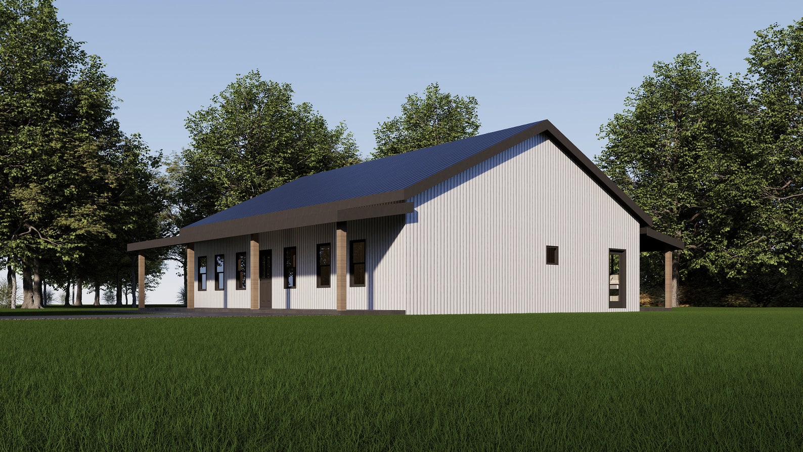 Barndominium House Plan | 3 Bed 2 Bath | 1620 Sq Ft Farmhouse Ranch ...