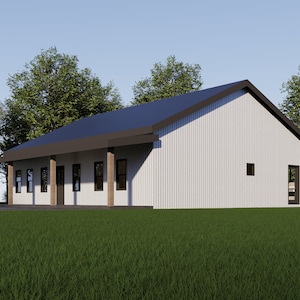Barndominium House Plan | 3 Bed 2 Bath | 1620 Sq Ft Farmhouse Ranch ...