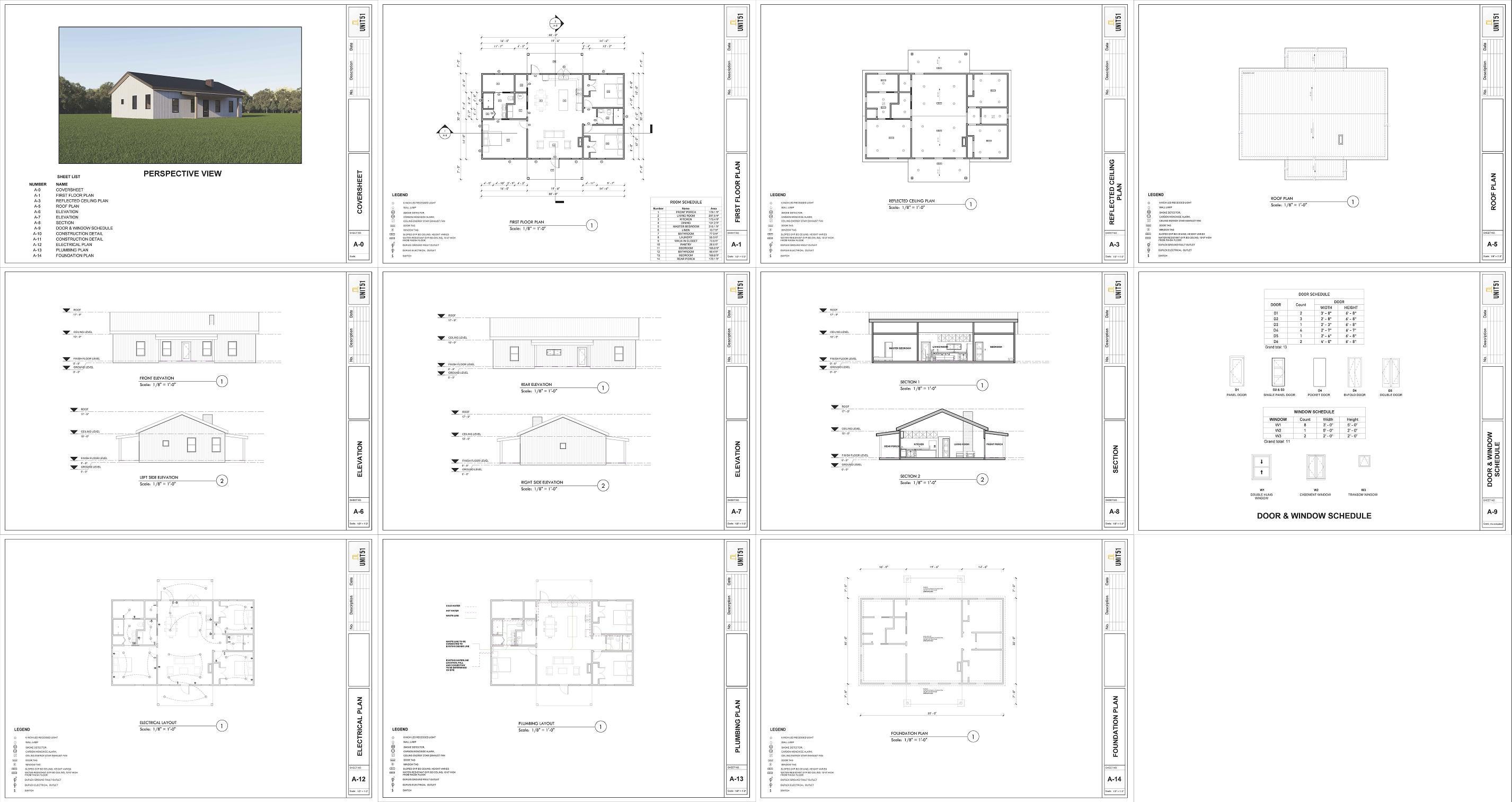 Barndominium House Plan, 3 Bedroom 2 Bathroom, 1500 Sq Ft, 50x30 Floor ...