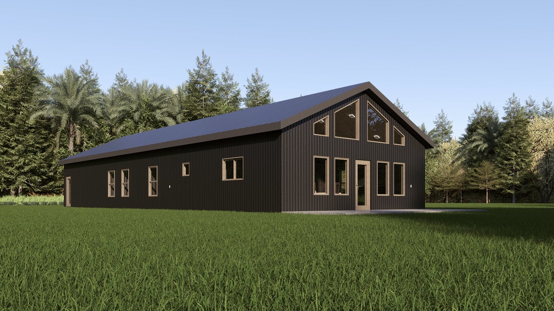 Barndominium House Plan, 3 Bedroom 2 Bathroom, 1500 Sq Ft Ranch Style ...