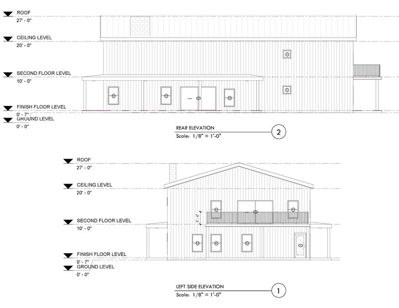 Custom Barndominium Farm House Plan With 1-4 Bedroom and 1-4 Bathroom ...