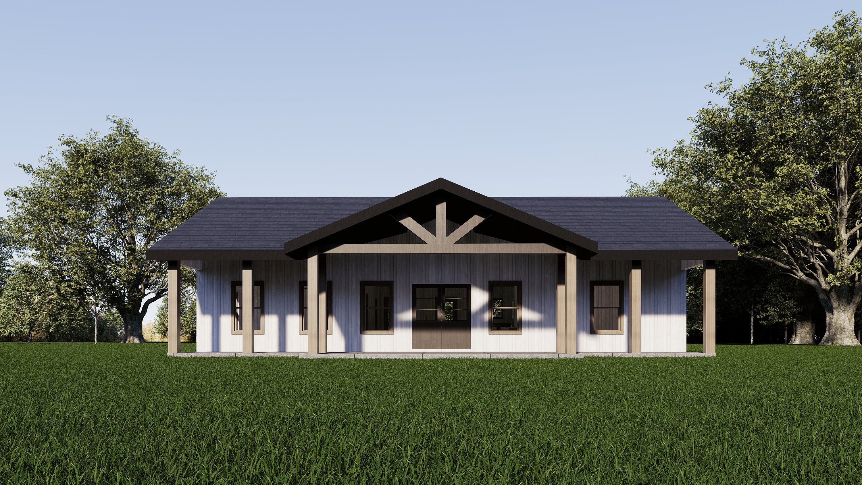 House Plan, Barndominium, 3 Bed, 2 Bath, Porch, Garage, 1600 Sq Ft ...