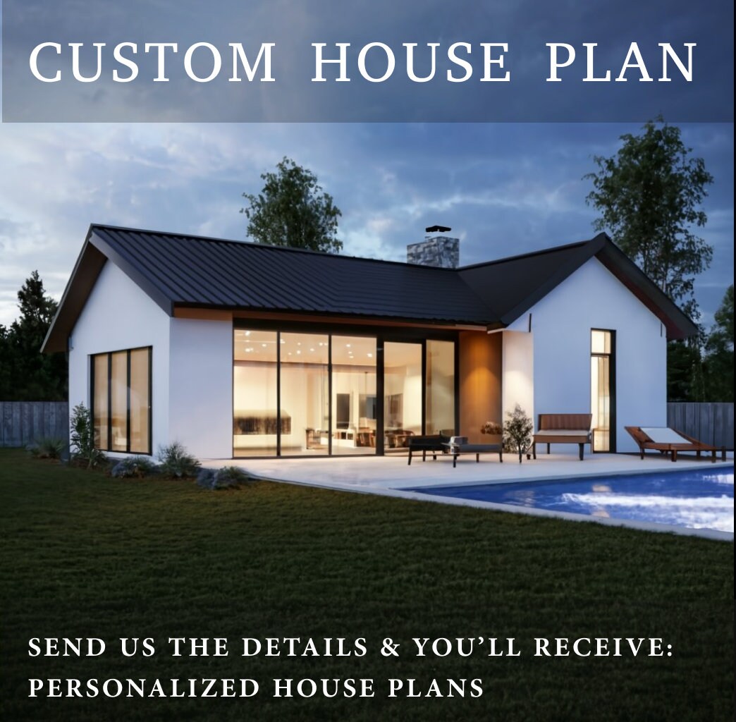 Barndominium Custom Floor Plan, Modern Custom House Plan, Farm House, House Layout, Tiny House ...