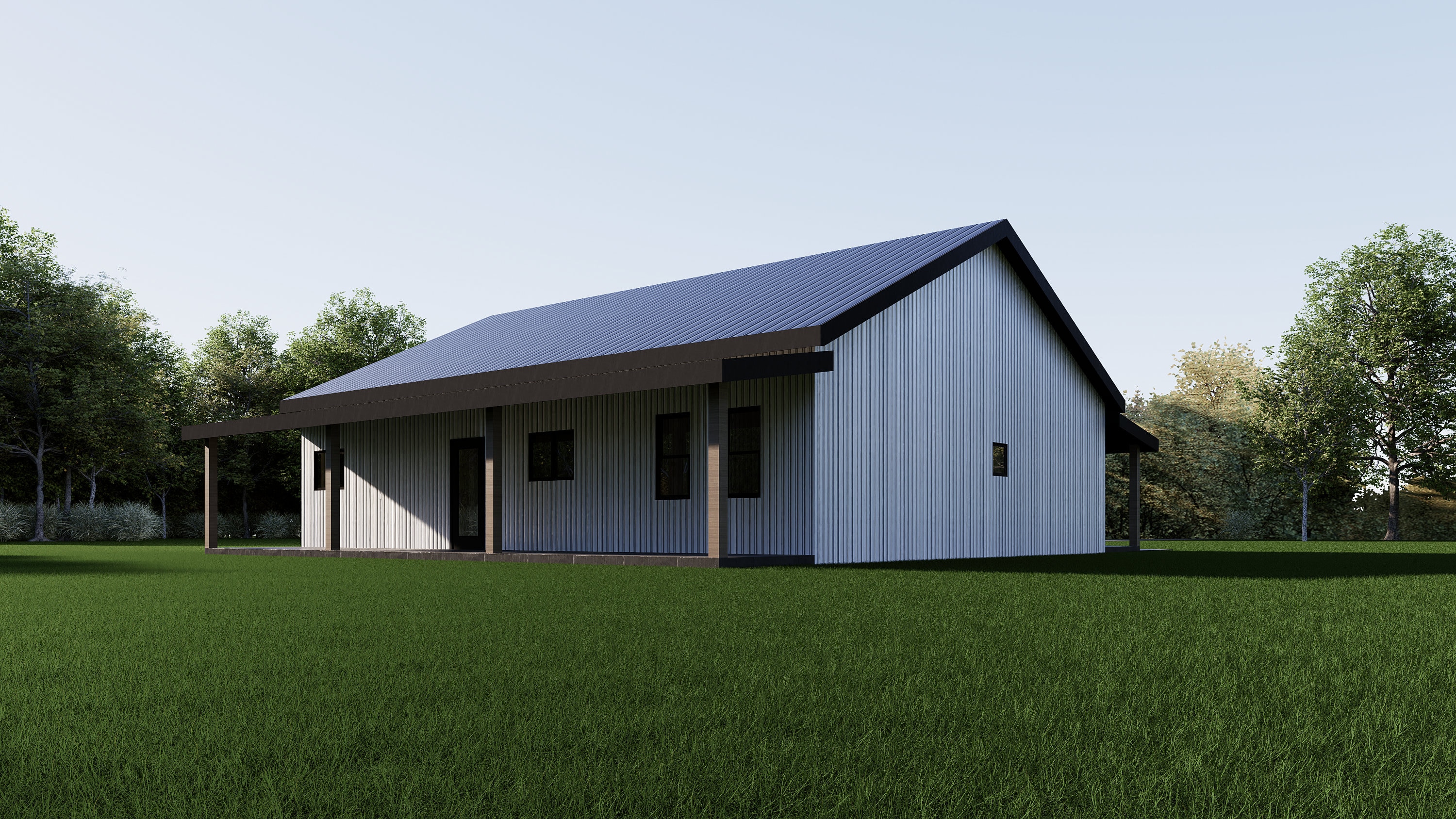 Barndominium House Plan | 3 Bed 2 Bath | 1620 Sq Ft Farmhouse Ranch ...
