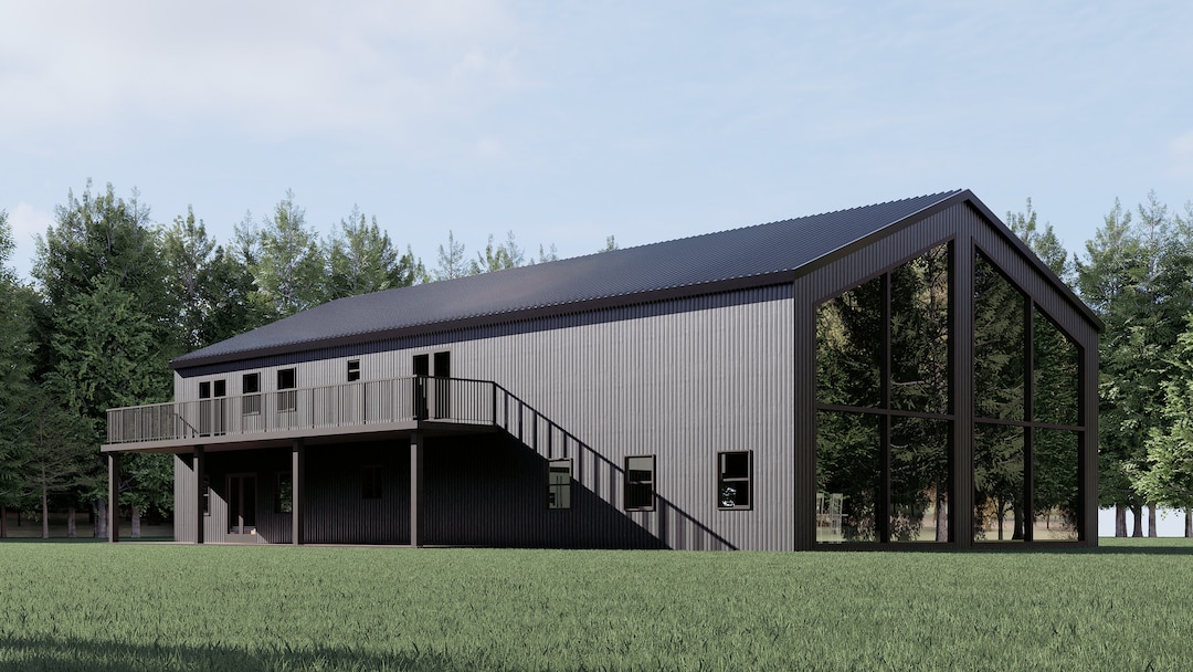 Barndominium House Plan – 3 Bed 3.5 Bath | 3200 Sq Ft Farmhouse Ranch ...