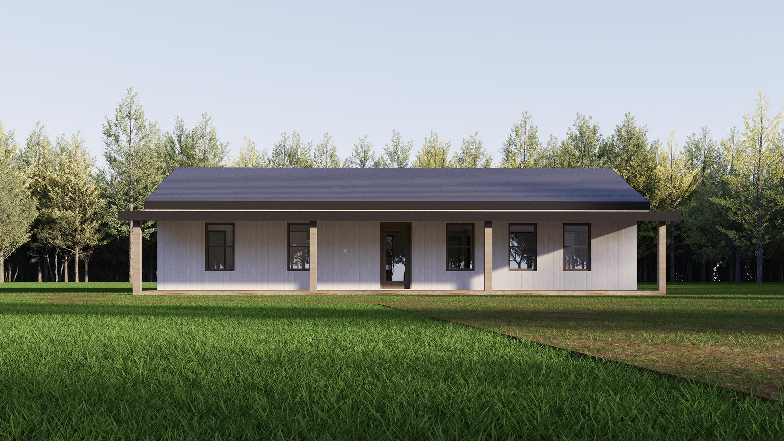 House Plan, 4 Bedroom 2 Bathroom With Porch, 1500 Sq Ft, Barndominium ...