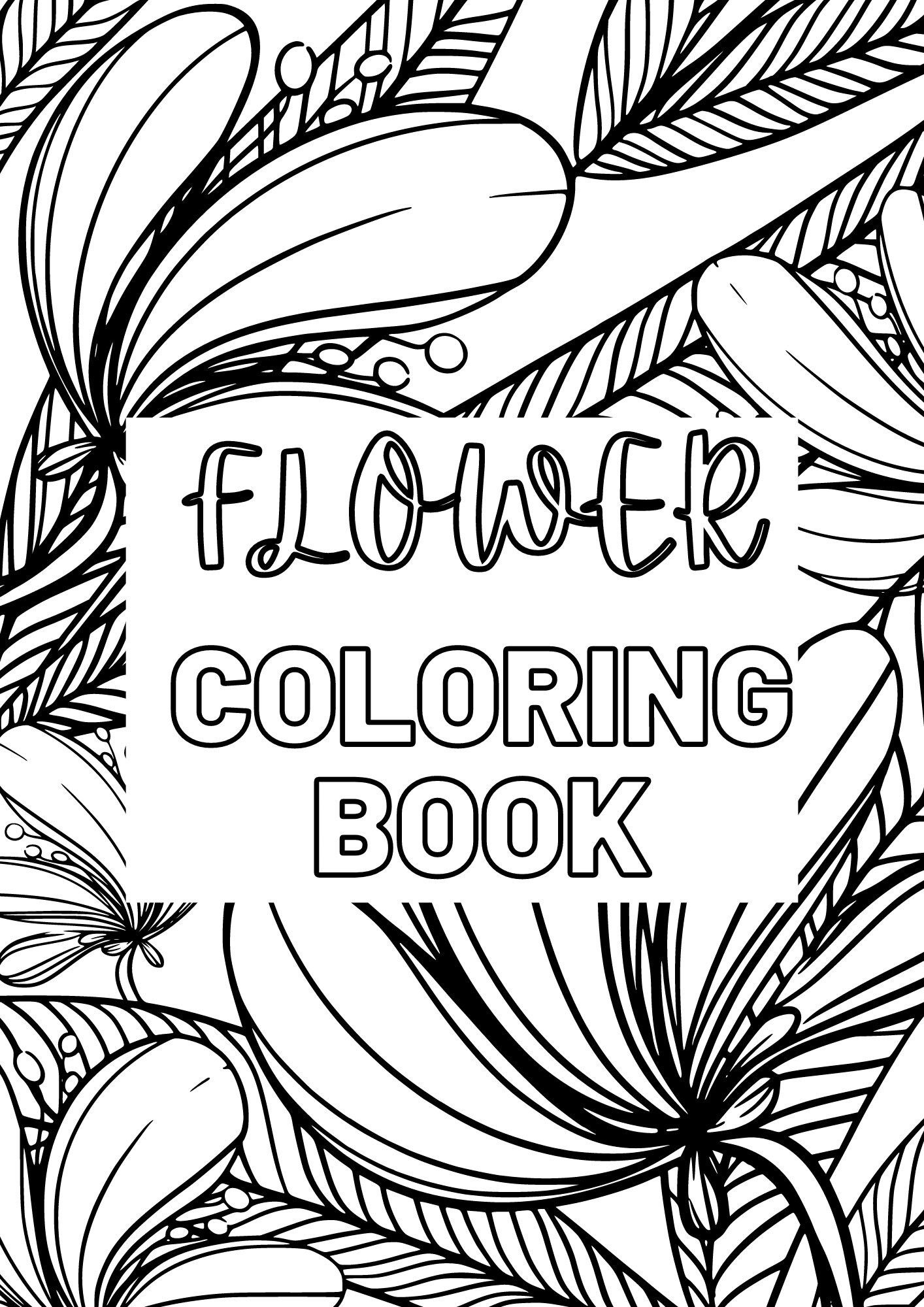 34 Printable Coloring Pages Coloring Book Flowers Adults - Etsy