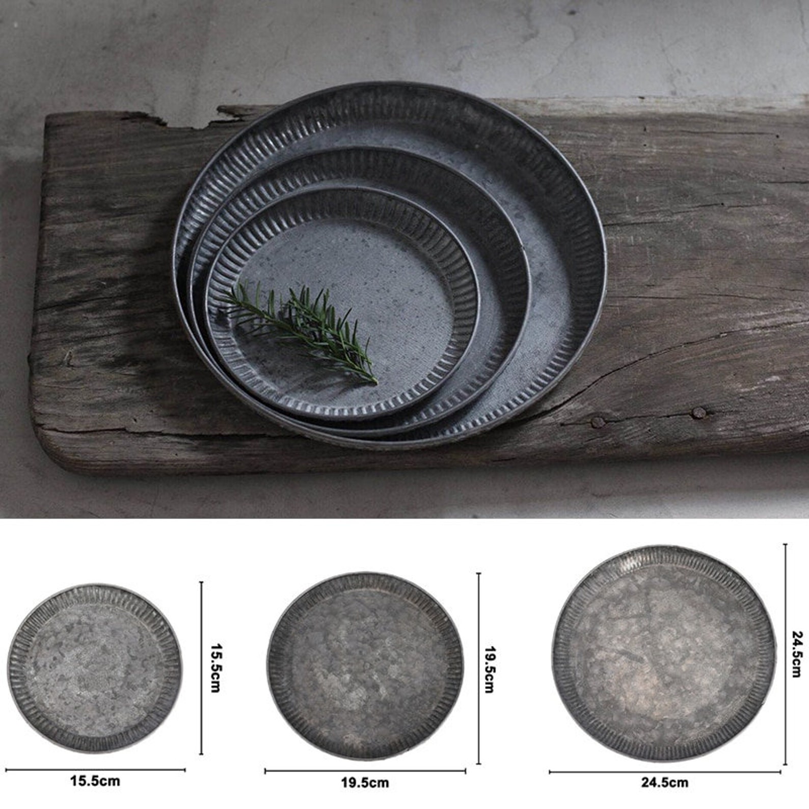 Plate for Cake Handmade Retro Iron Wrought Decorative Tray Food Styling ...