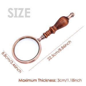 Pocket Magnifying Glass With Wooden Handheld for Reading or Work ...