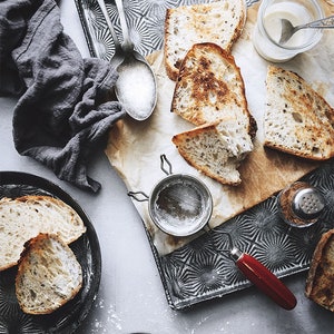 Breakfast Tray Retro Iron Plates for Bread Waffle Decorative Kitchen ...