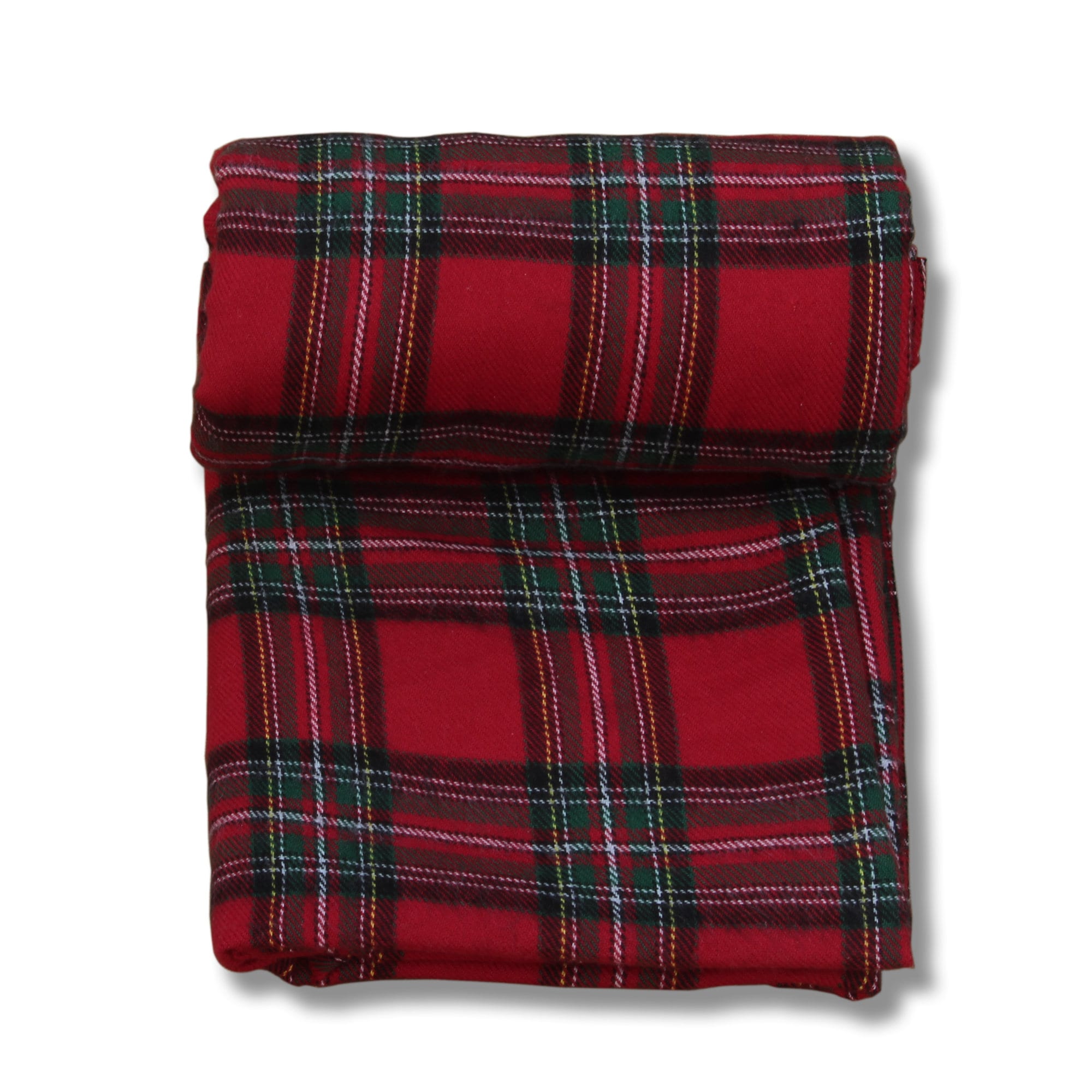 Red , Grey Tartan Plaid Flannel Fabric for Sewing , Sold by Meter , 58 ...