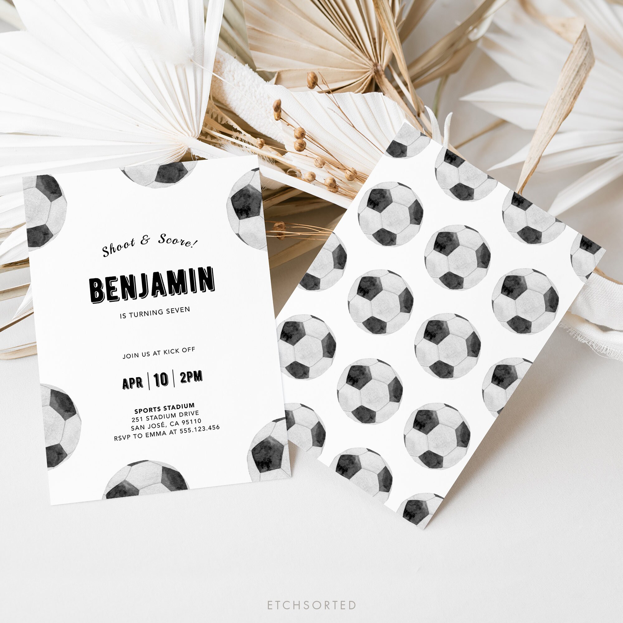 Soccer Invitation Template, Football Birthday Birthday Invite Template ...