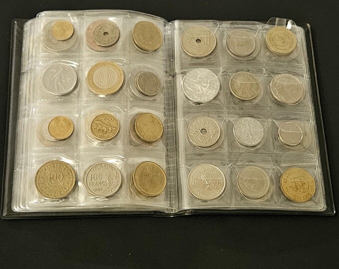 Unique Filled Coin Album With 120 or 60 Different World Coins - Etsy