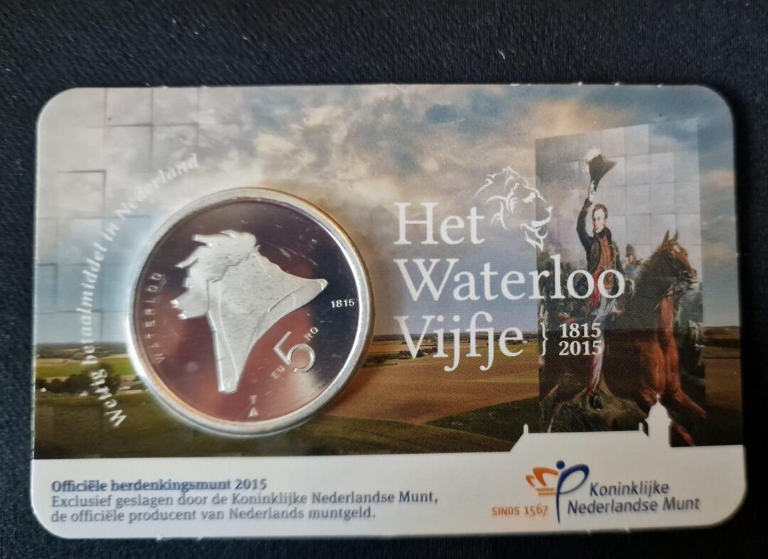Waterloo 5-euro Coin Card – Heavy Silver-plated Collectible - Etsy