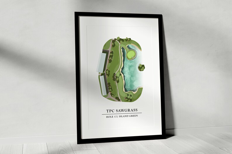 TPC Sawgrass Hole 17 Digital Golf Poster Download for Fathers - Etsy