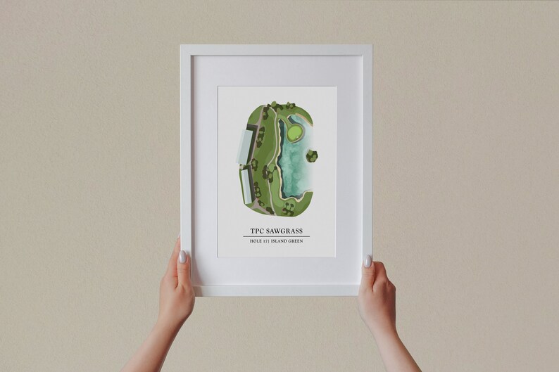 TPC Sawgrass Hole 17 Digital Golf Poster Download for Fathers - Etsy