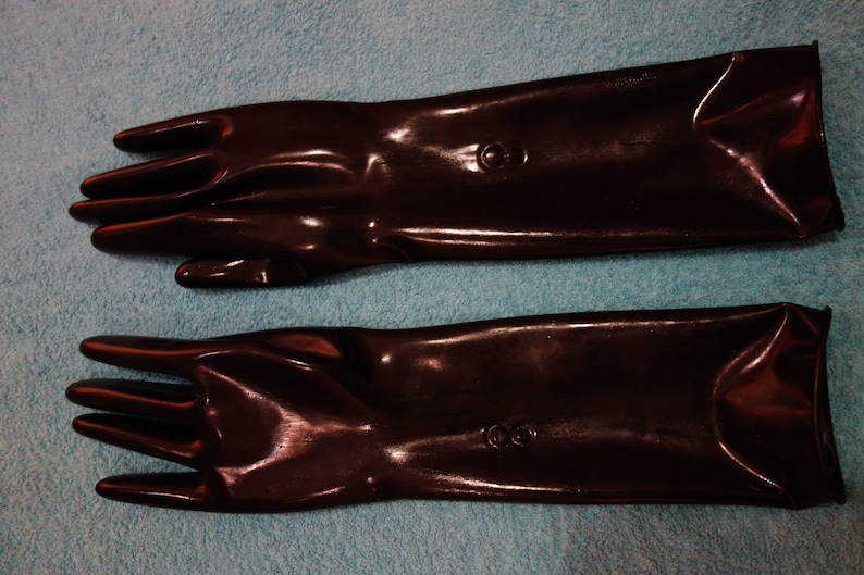 Latex Rubber Black, Orange or Transparent Fetish Gloves - Etsy