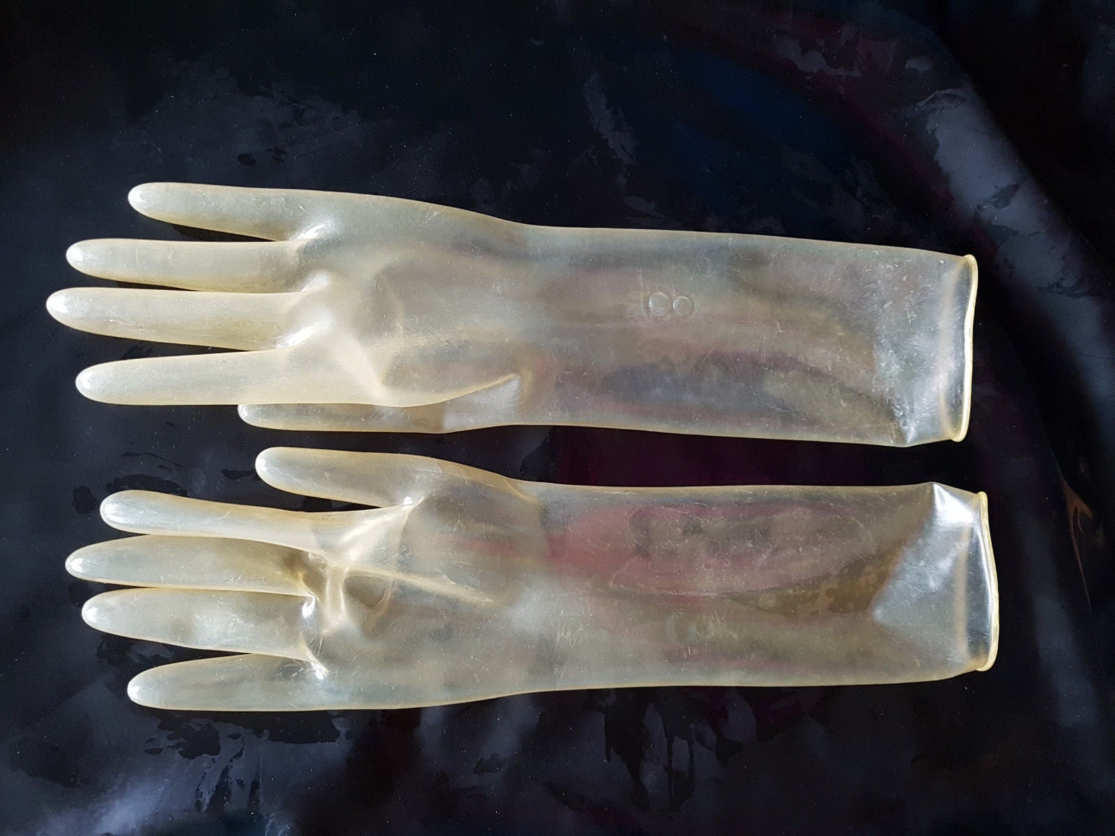 Latex Rubber Black, Orange or Transparent Fetish Gloves - Etsy
