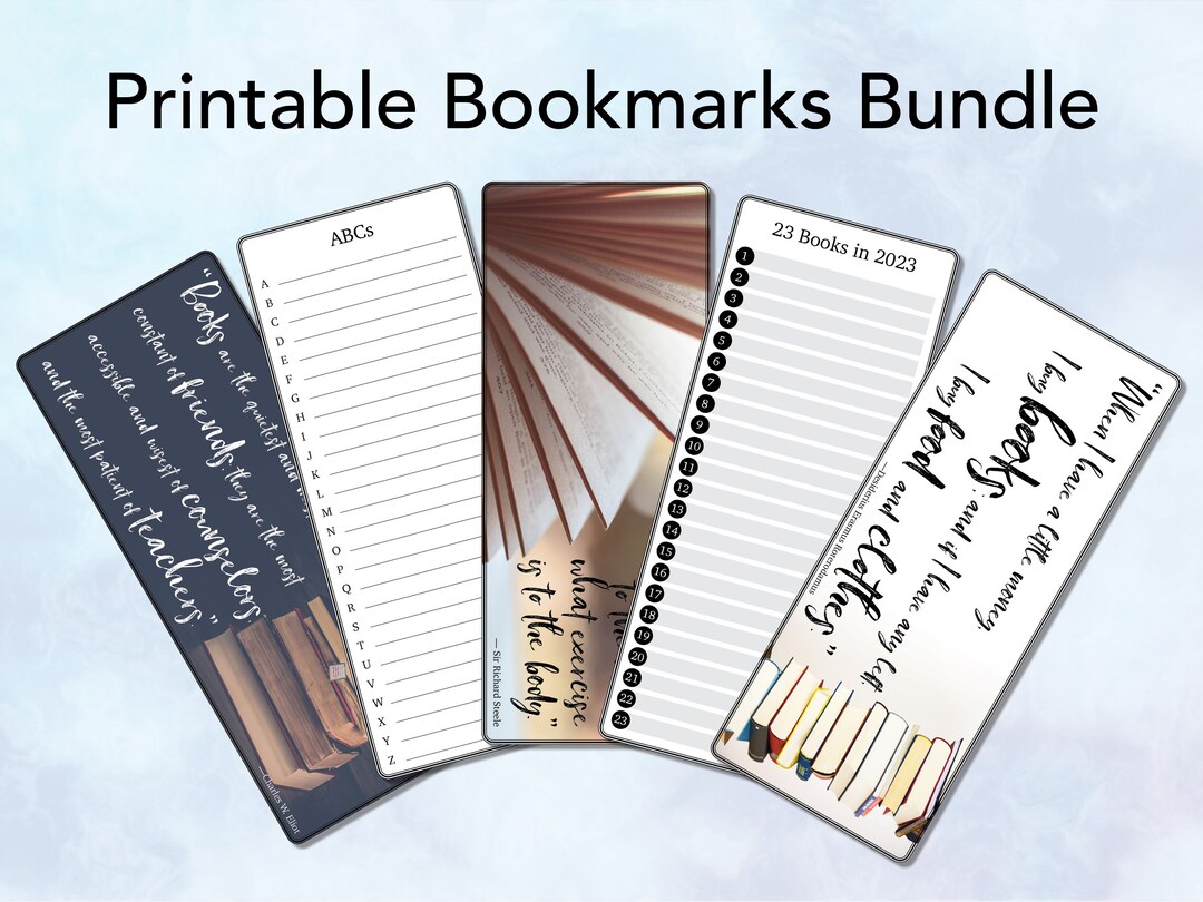 Printable Reading Challenges Bookmarks - Etsy