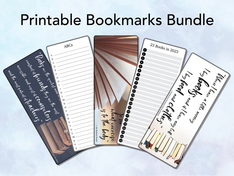 Printable Reading Challenges Bookmarks - Etsy
