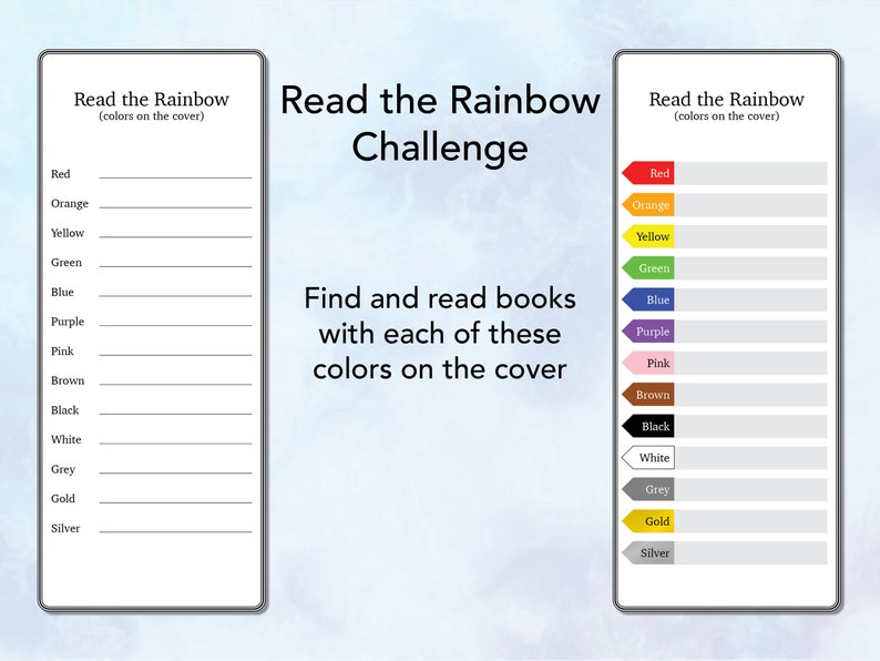 Printable Reading Challenges Bookmarks - Etsy