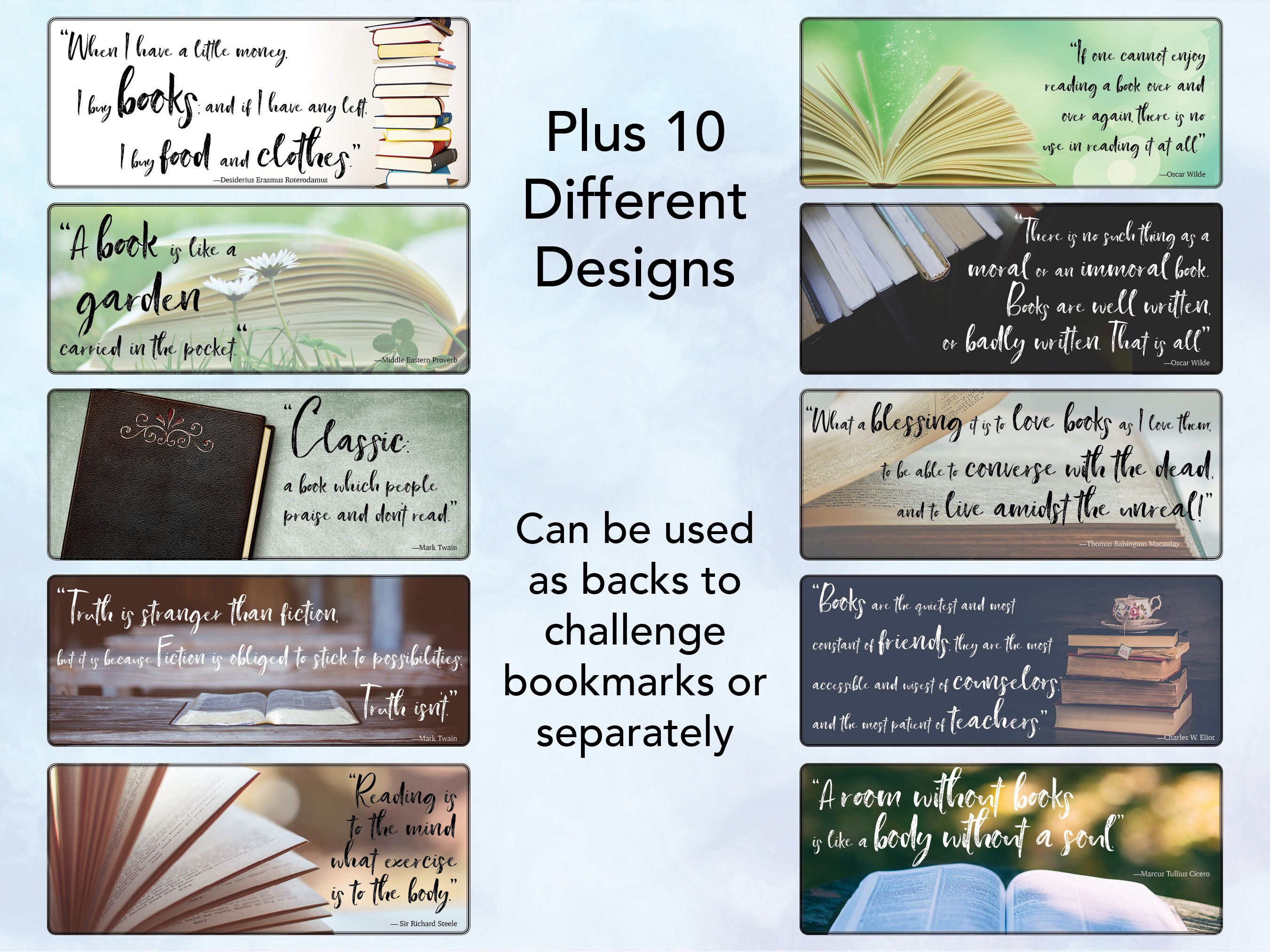 Printable Reading Challenges Bookmarks - Etsy