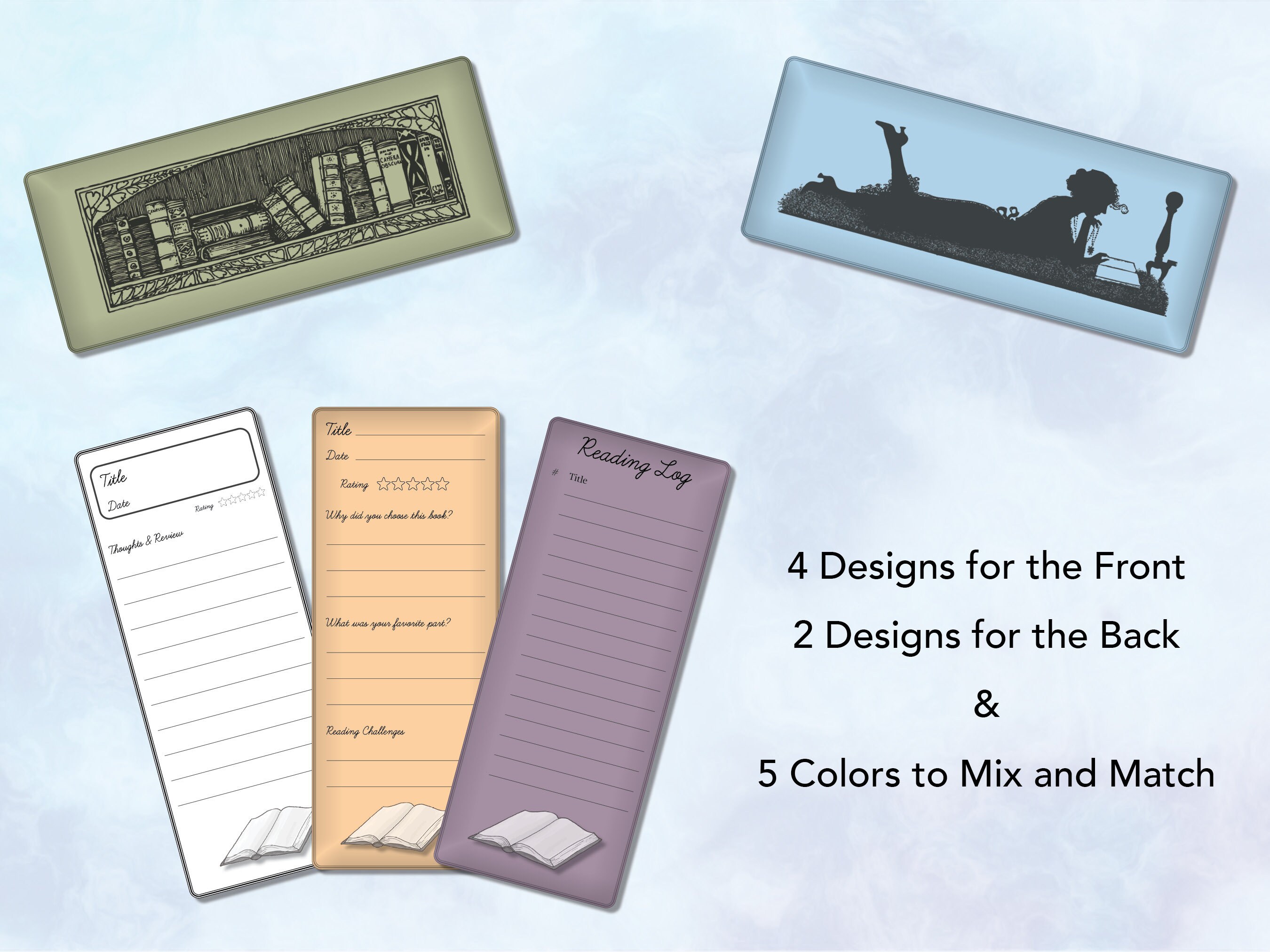 Printable Book Tracking Bookmarks - Etsy