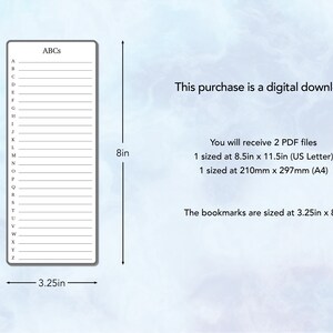 Printable ABC Alphabet Reading Challenge Bookmarks - Etsy