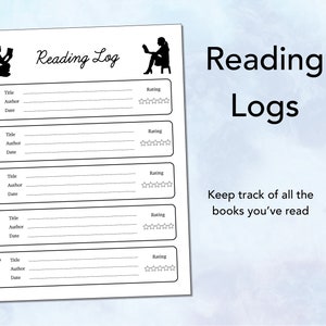 Printable Reading Logs, Book Tracker - Etsy