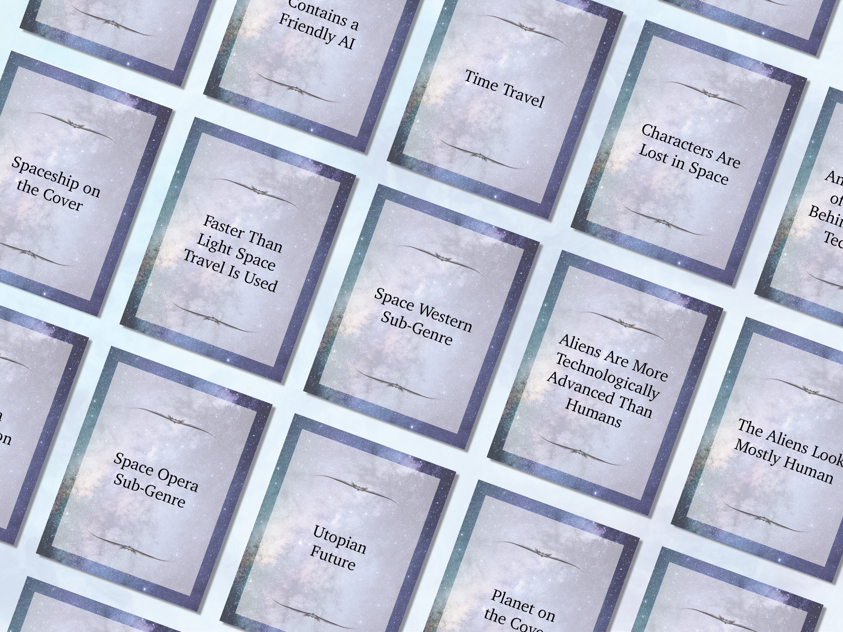 Printable Sci-fi Reading Challenge Cards, TBR Challenge Game - Etsy