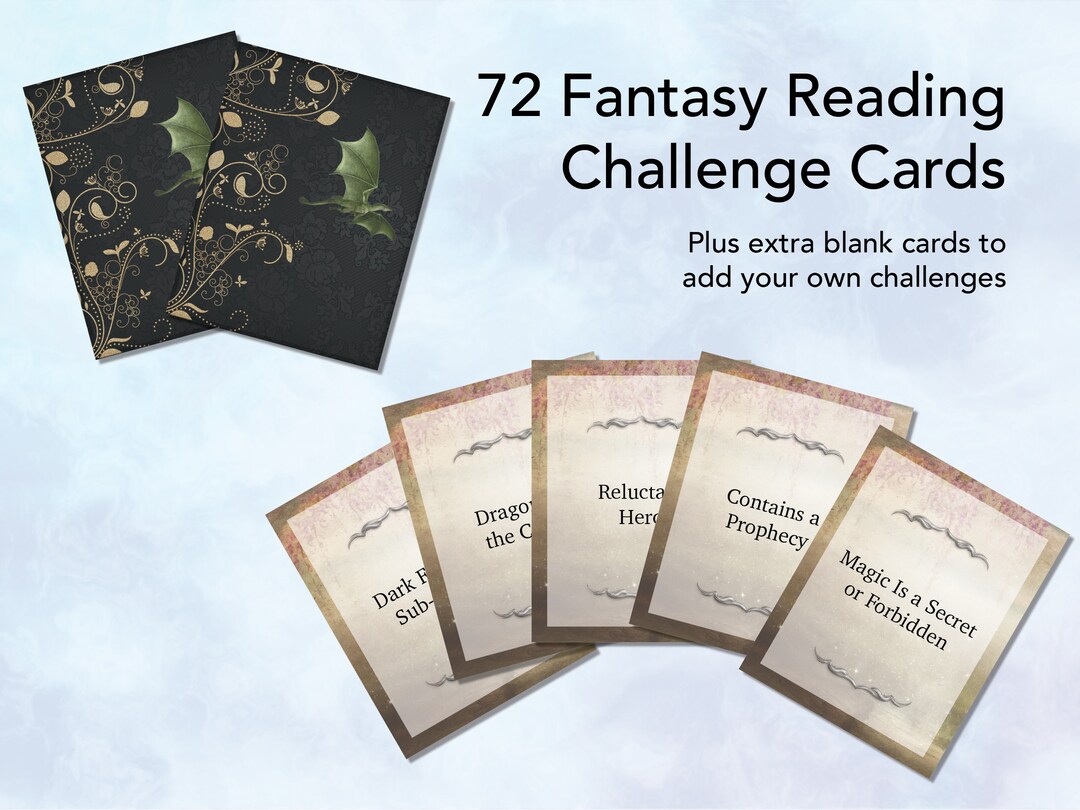 Printable Fantasy Reading Challenge Cards TBR Challenge Game - Etsy