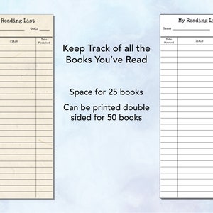 Printable Library Card Bookmarks - Etsy