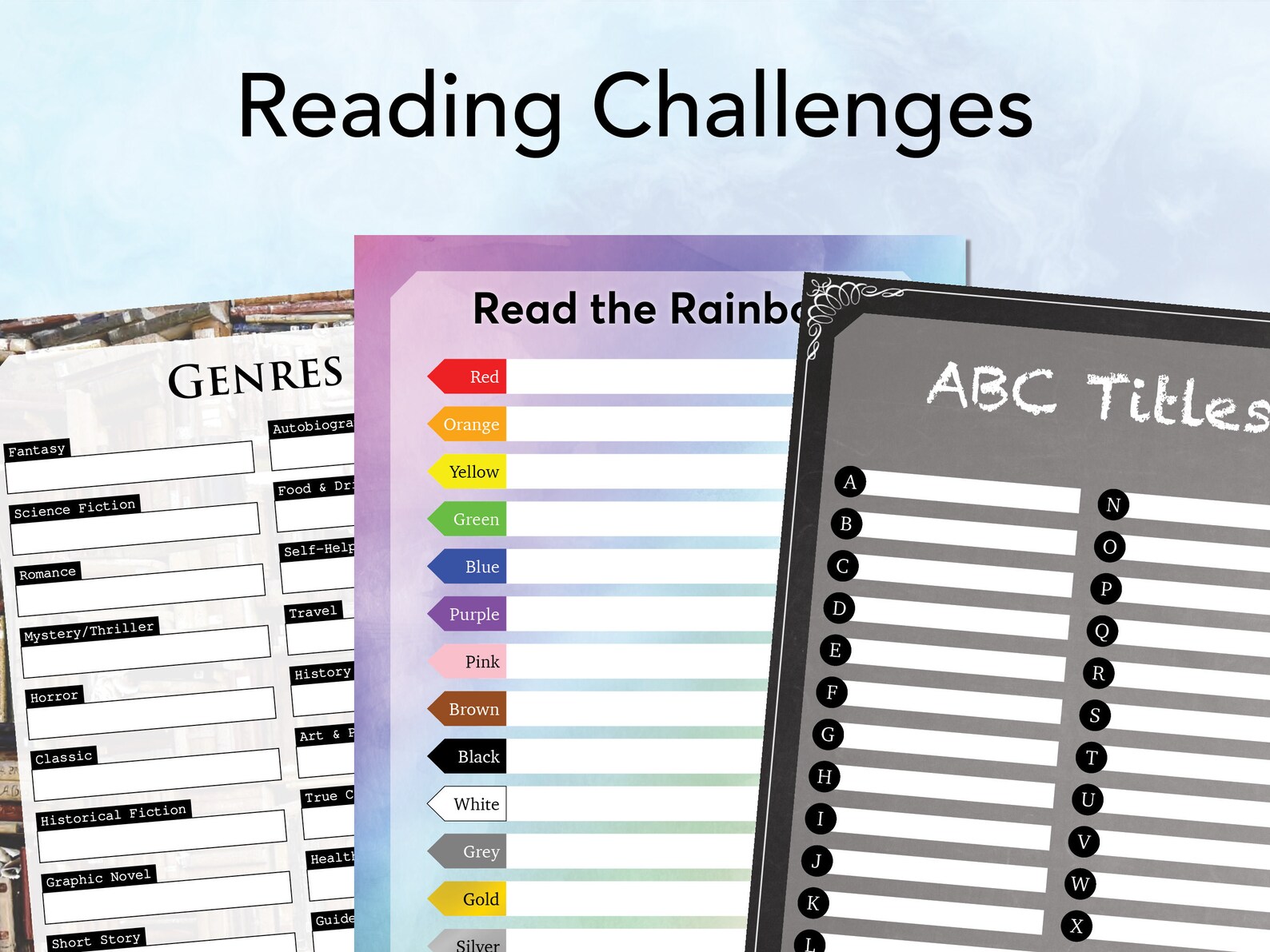 Reading Challenges: Read the Rainbow, ABC Alphabet Titles, and Book ...