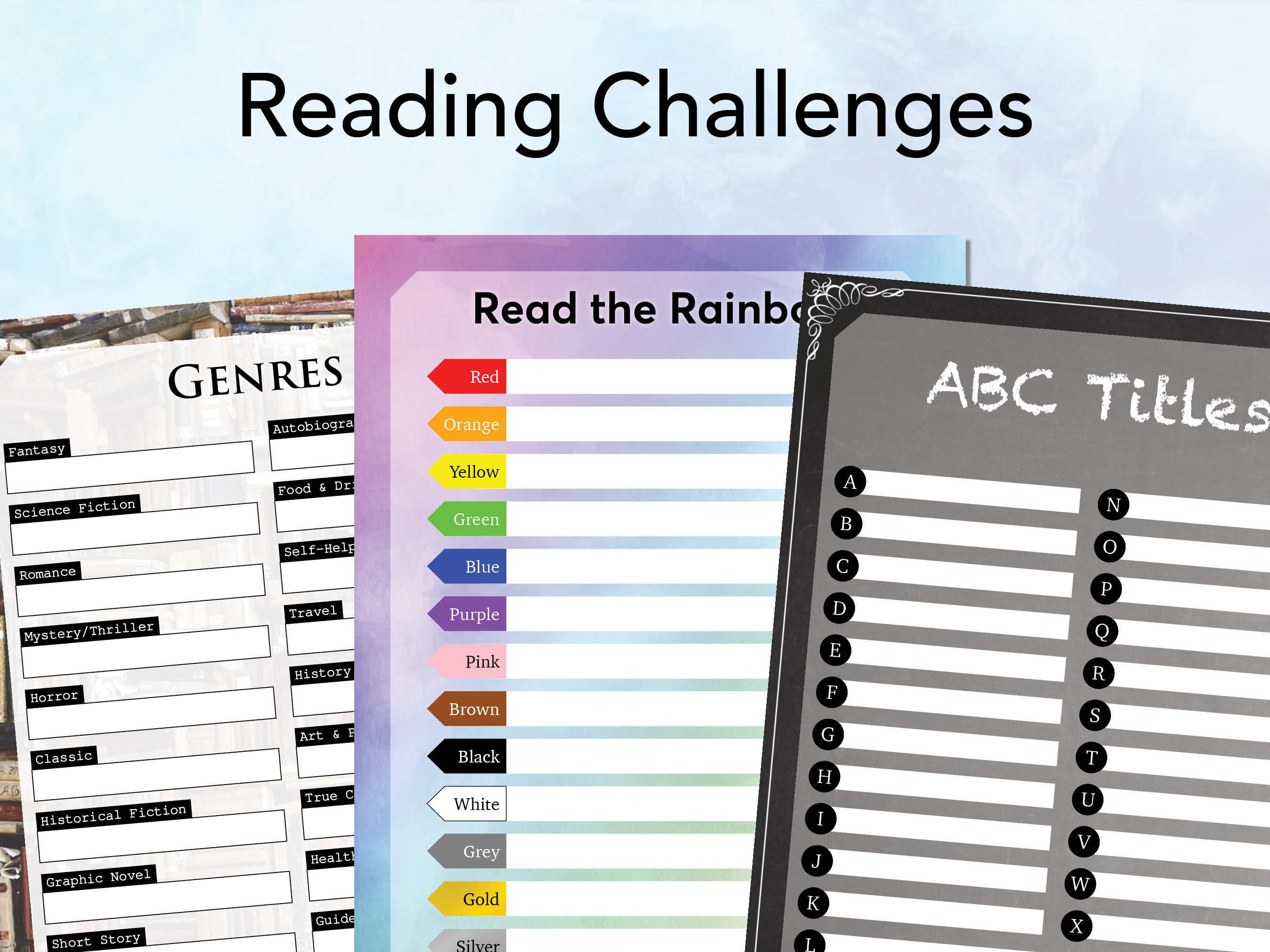 Reading Challenges: Read the Rainbow, ABC Alphabet Titles, and Book ...