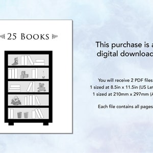 Printable Bookshelf Book Tracker - Etsy