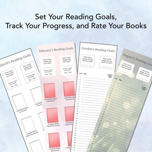 Printable Monthly Book Tracker Bookmarks - Etsy