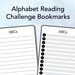 Printable ABC Alphabet Reading Challenge Bookmarks - Etsy