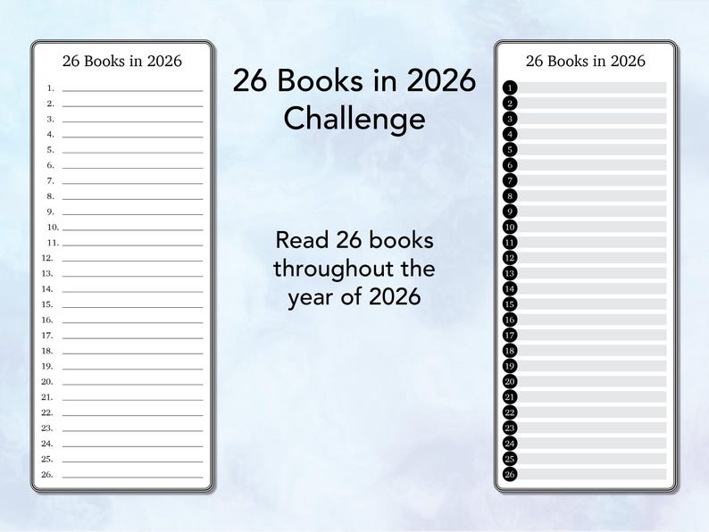 Printable Reading Challenges Bookmarks - Etsy
