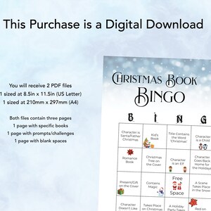 Printable Christmas Book Bingo Game - Etsy