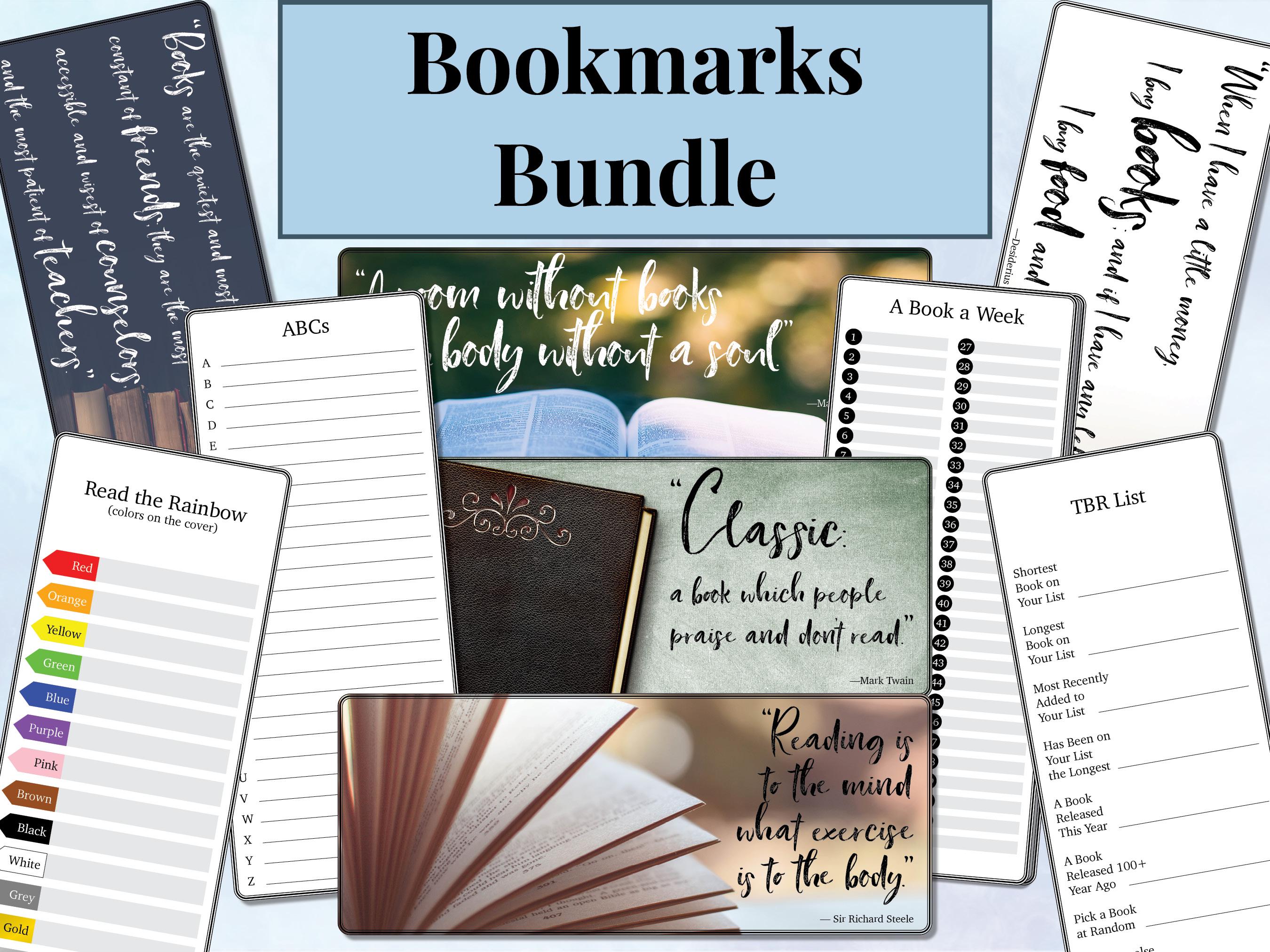 Printable Reading Challenges Bookmarks - Etsy