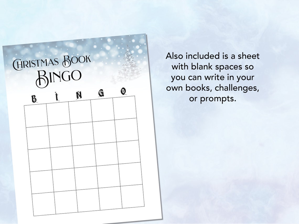 Printable Christmas Book Bingo Game - Etsy