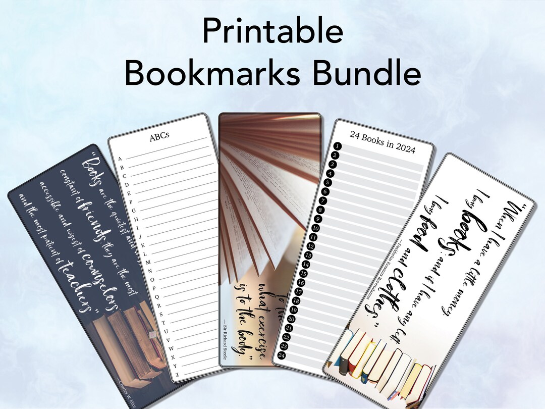 Printable Reading Challenges Bookmarks - Etsy