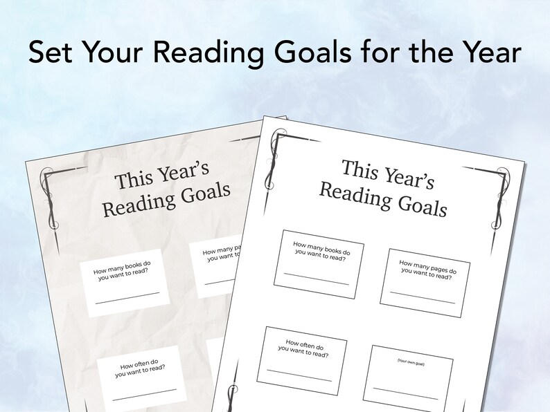 Printable Reading Tracker, Daily, Monthly, Yearly - Etsy