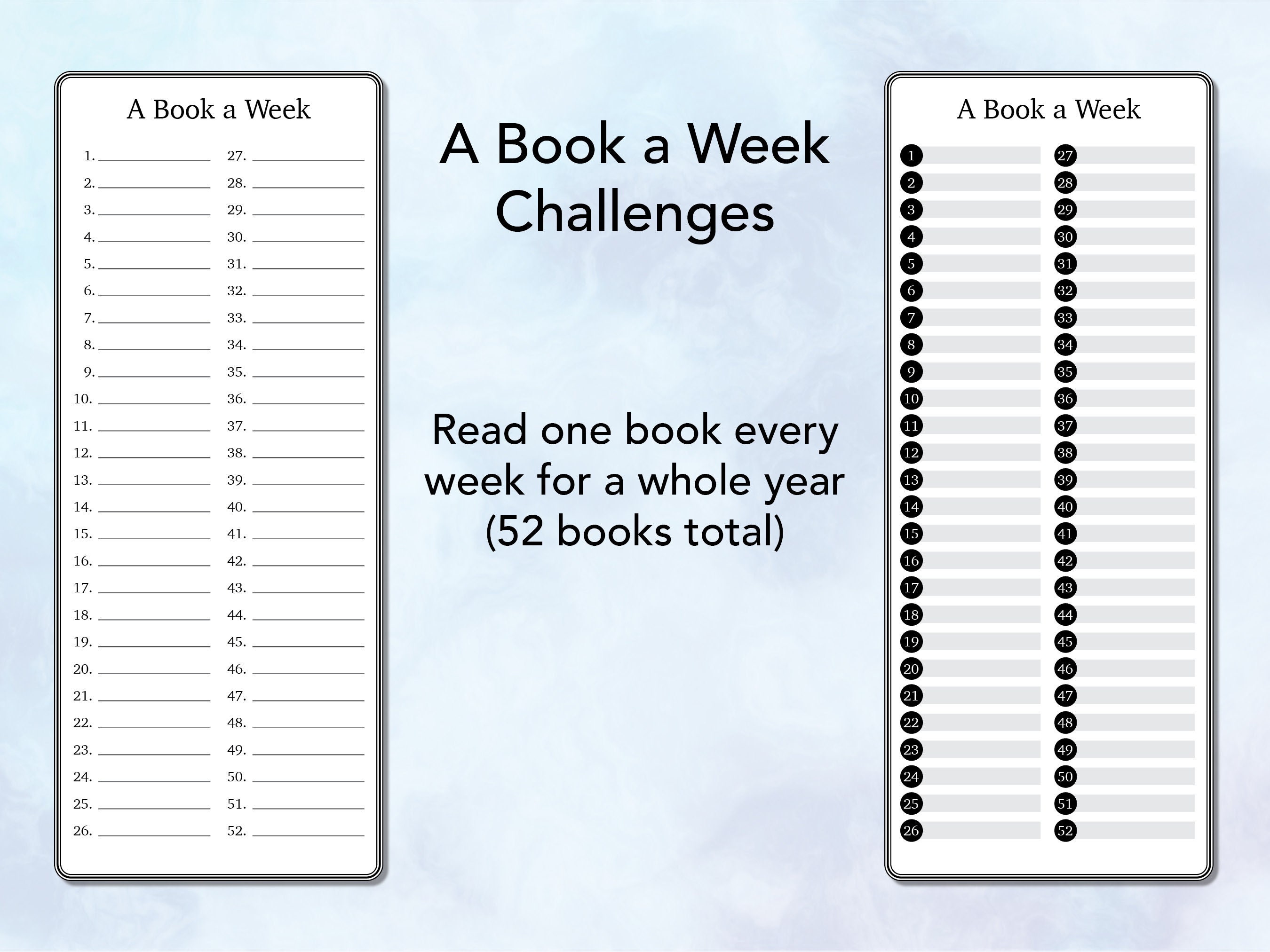 Printable Reading Challenges Bookmarks - Etsy