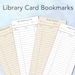 Printable Library Card Bookmarks - Etsy