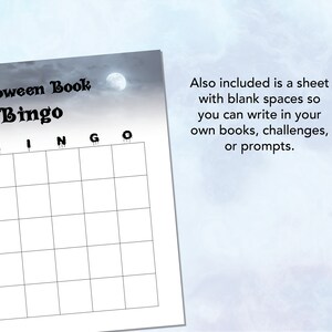 Printable Halloween Book Bingo Game - Etsy
