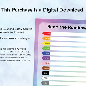 Reading Challenges: Read the Rainbow, ABC Alphabet Titles, and Book ...