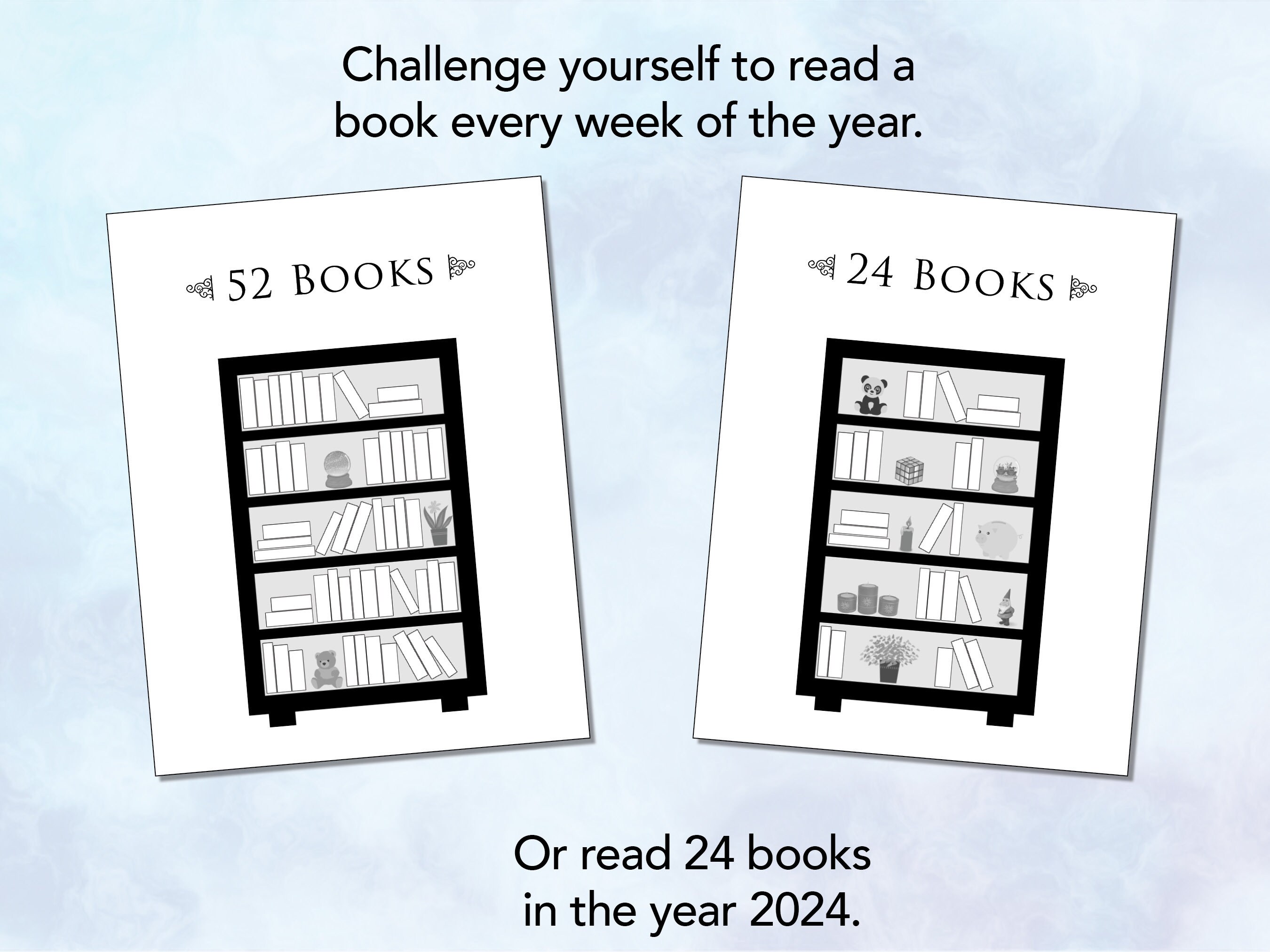 Printable Bookshelf Book Tracker - Etsy